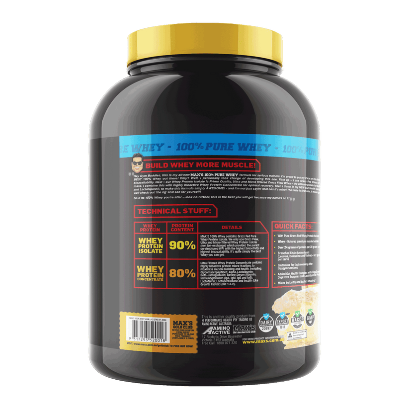 MAX'S 100% Whey Protein - Great Tasting | MAX'S Protein Official™ – Max ...